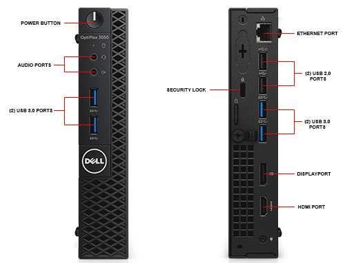 Dell Optiplex 3050 Micro PC Desktop, Intel Core i5-7500T 2.7GHz Quad-Core (4 Core), 8GB DDR4 RAM, 256GB SSD, Windows 10 Pro (Renewed)