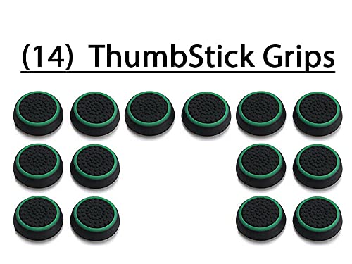 14 Pcs Silicone Cap Joystick Thumb Grip Protect Cover for Ps3 Ps4 Ps5 Xbox 360 Xbox One Xbox Series X Wii U NSwitch Pro Controllers Game Controllers