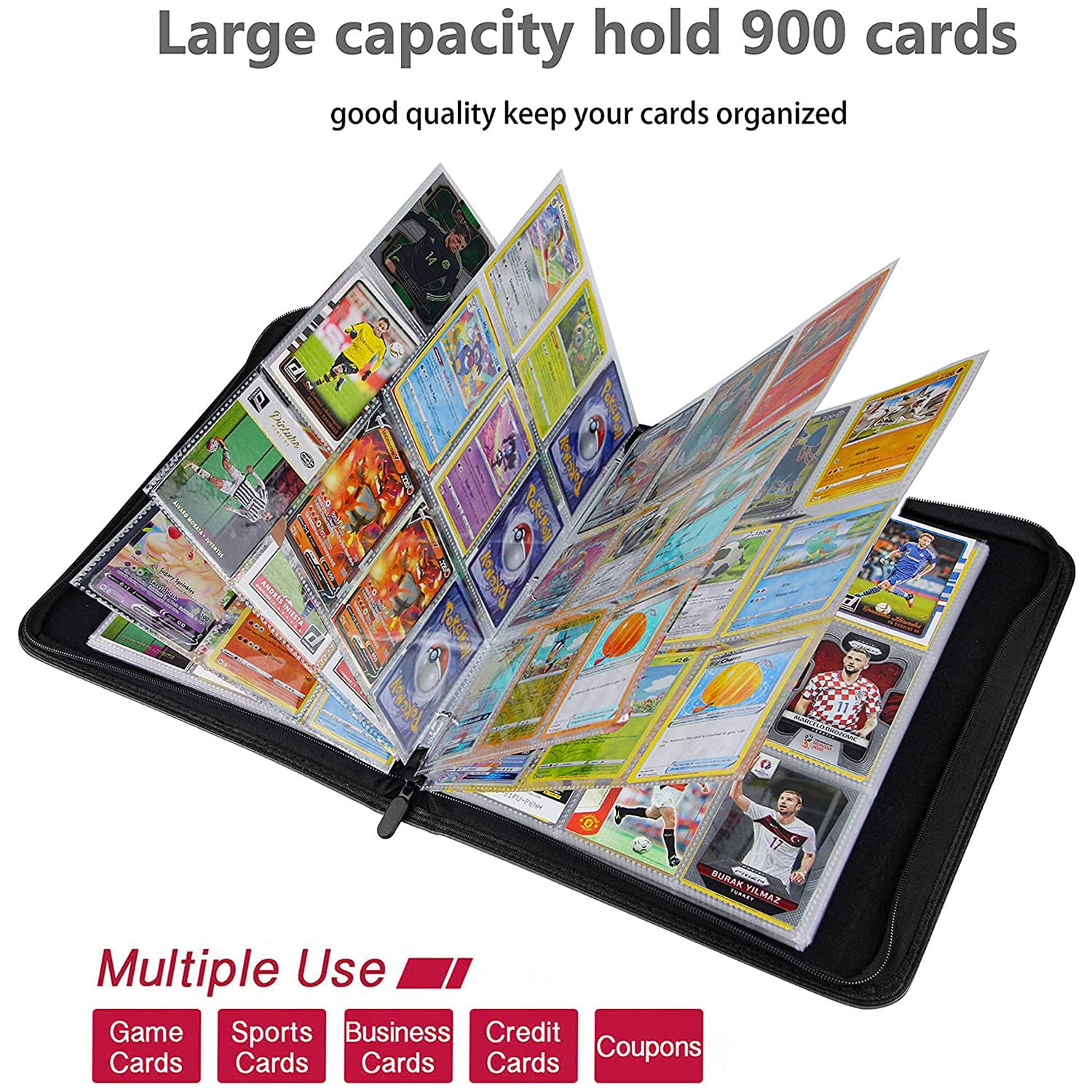 ๐ฎ๐ฌ๐ฎ๐ฐ ๐๐ฅ๐๐ง๐๐๐ PACKAPRO 9 - Pocket Classic Soccer Cards Binder Fit 900 Cards with 50 Sleeves Sports Card Binders Collector Album Folder Holder for FIFA Cards