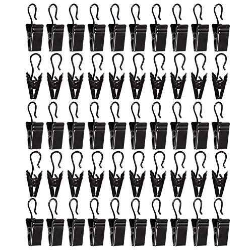 50pcs Awning Lights Curtain Clips Stainless Steel Curtain Clip Hooks Curtain Hooks Bulldog Clips siding Clips for Hanging Tablecloth Towel Clips for Camping Tents Home Decoration Photos Art Craft.