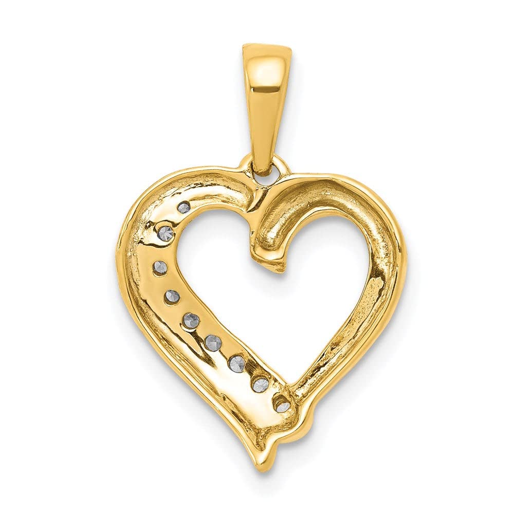 14k Yellow Gold 1/10ct. Diamond Heart Pendant GLD-AZ-PM4907-010-YA