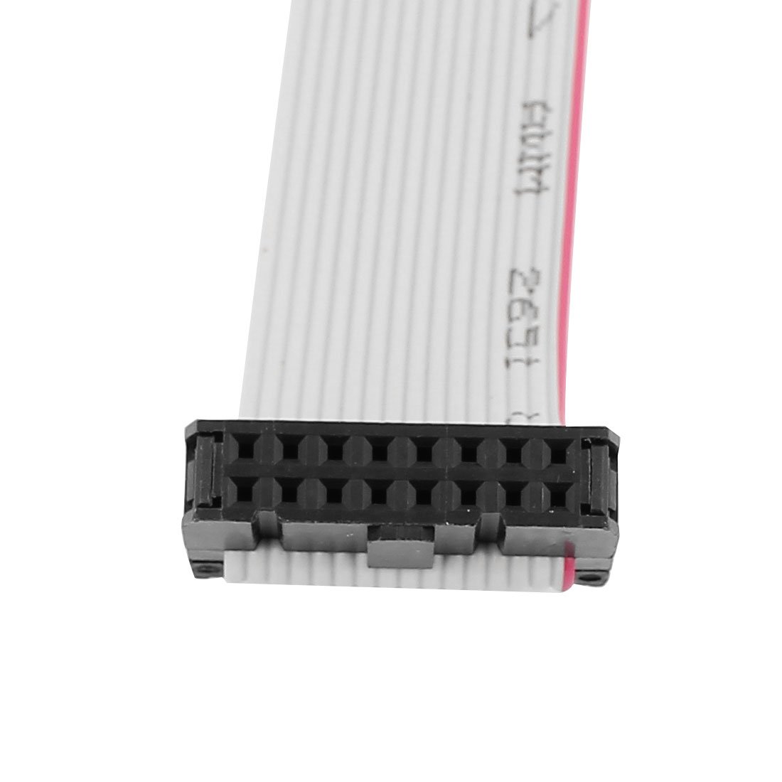 Aexit 2Pcs 2.54mm Cables & Interconnects Pitch 16P F/F IDC Connector Flat Cable Cord Gray Power Cables 60cm Length