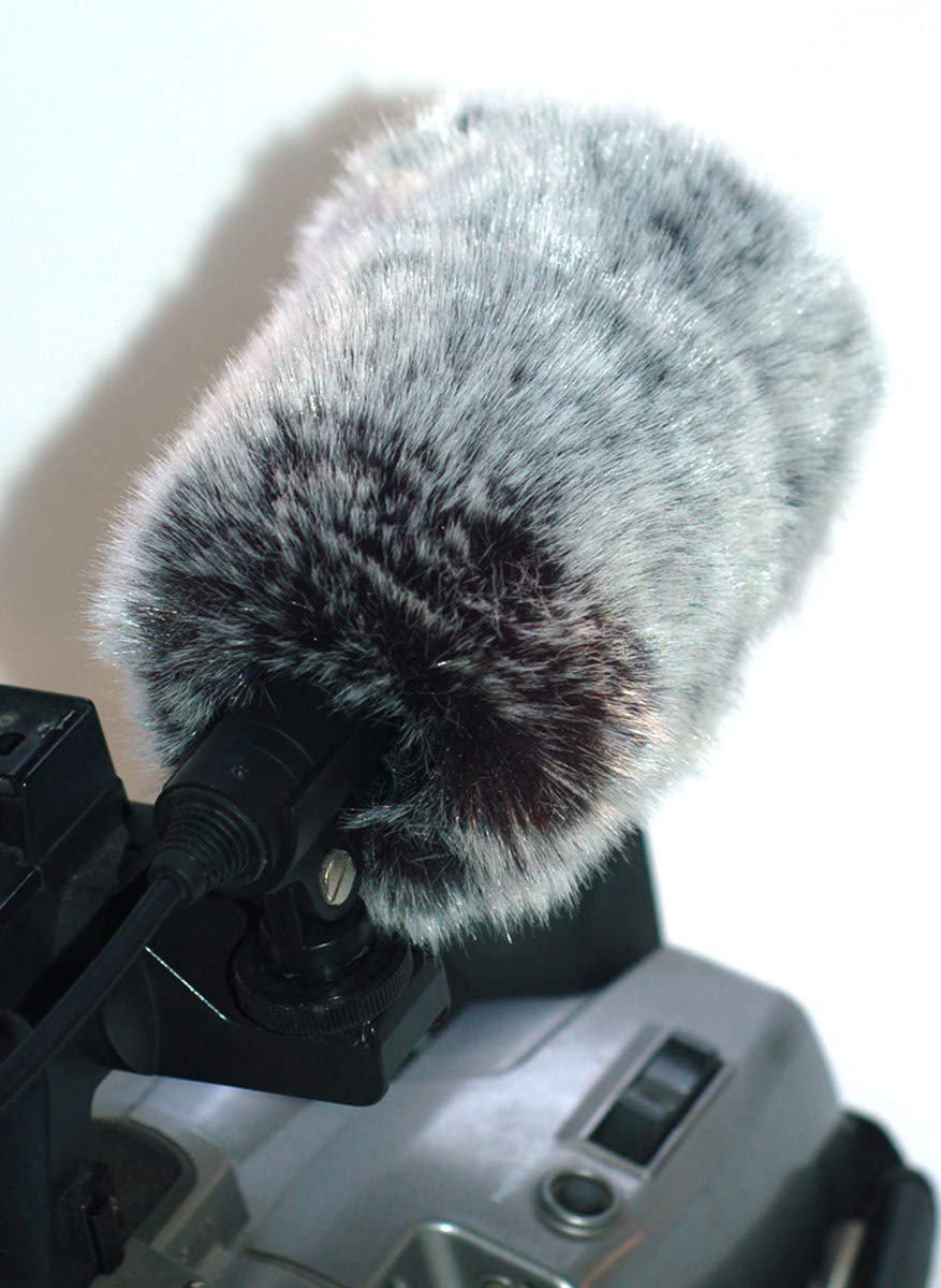 13cm Furry MIC Windshield Windscreen Compatible for Sony ECM-XM1 CG1 NV1 PS1 HVR HD1000U HXR-MC2000E MC2500 XLR-A2M K1M K2M CG50BP Audio-Technica AT875R Camcorder Microphone