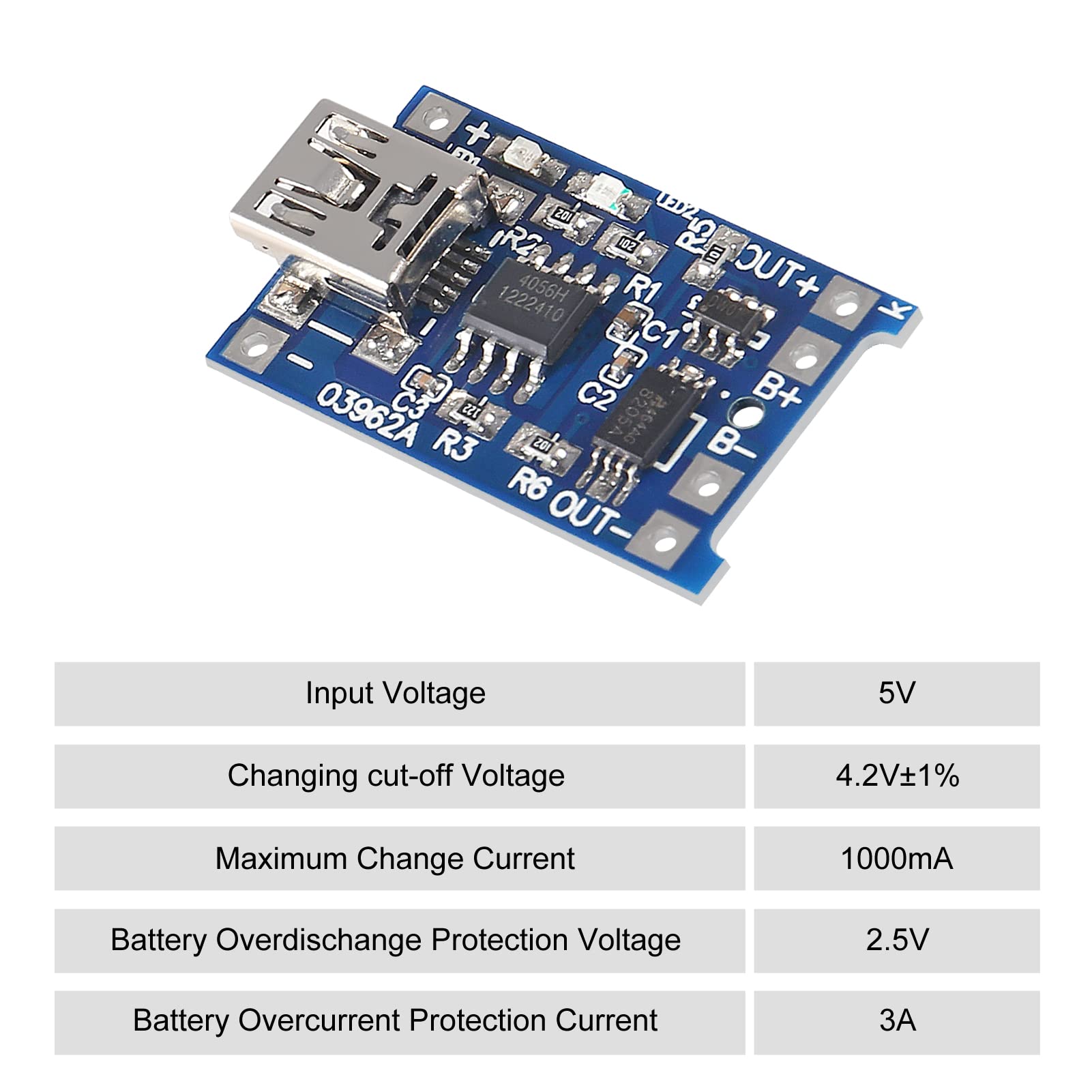 20pcs 18650 Lithium Battery Charging Board TP4056 Mini USB Charging Board 5V 1A with Battery Protection Dual Functions TP4056 Lithium Battery Charge Module
