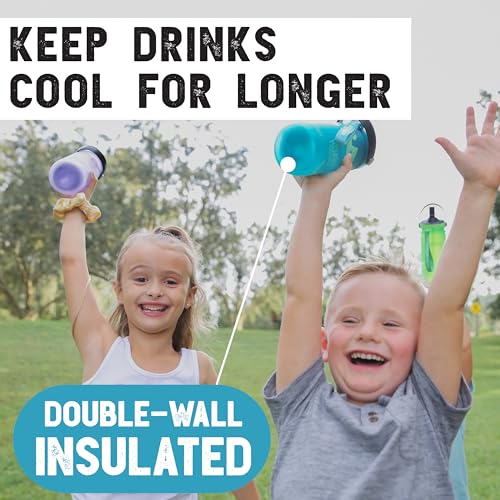 Live Infinitely 20oz Kids Water Bottle with Easy Sip Straw - Water Bottle is Dishwasher Safe & BPA Free Kids Water Bottle