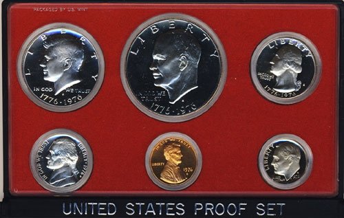 1976 S Clad Proof 5 Coin Set in Original Government Packaging Proof