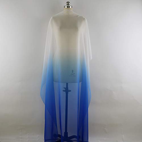2 Tone Shade Chiffon Fabric for Dancing Clothing Wedding 30D Ombre Chiffon Fabric for Dress Gradient Chiffon Mateiral 100cm*148cm
