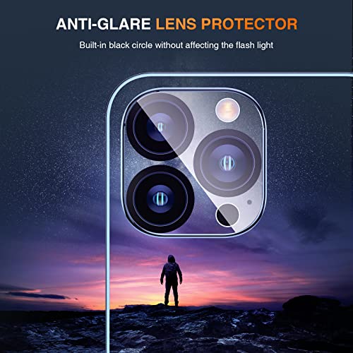 LK 2 Pack Privacy Screen Protector for iPhone 13 Pro Max/iPhone 14 Plus 6.7-inch, [Anti-Spy] 9H Tempered Glass Film, and 1 Pack Camera Lens Protector, Touch Sensitive, [Easy Frame Installation]