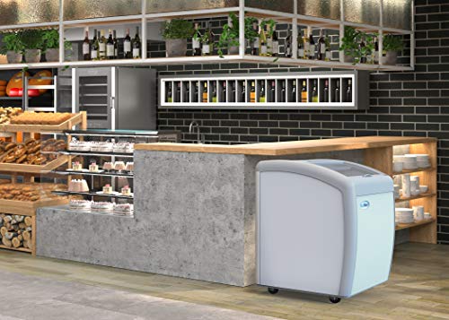 KoolMore - MCF-6C Commercial Ice Cream Freezer Display Case, Glass Top Chest Freezer with 2 Storage Baskets and Clear, Sliding Lid, 5.7 cu. ft. Capacity, White