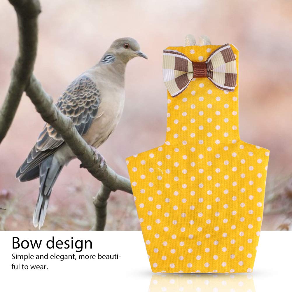 GLOGLOW Birds Diaper, Reusable Birds Flight Suits Nappy Diaper Clothes Washable Flight Nappy Parrot Diaper Nappies Parrots Pigeons Diaper (Yellow M)