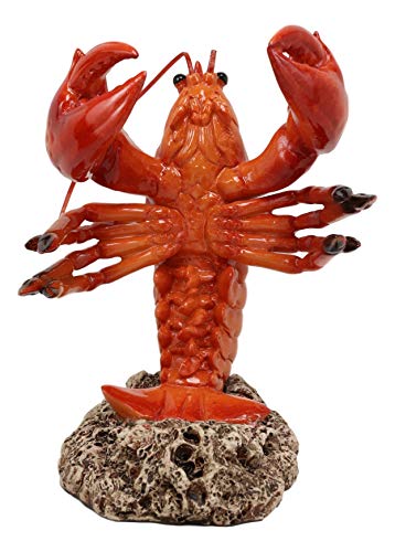 Ebros Nautical Coastal Dancing Red Lobster Drunken Cajun Creole Delight Wine Bottle Holder Caddy Figurine Home Kitchen Dining Party Hosting Decor Sea Life Marine Shell Seafood Shrimping Fishing Statue