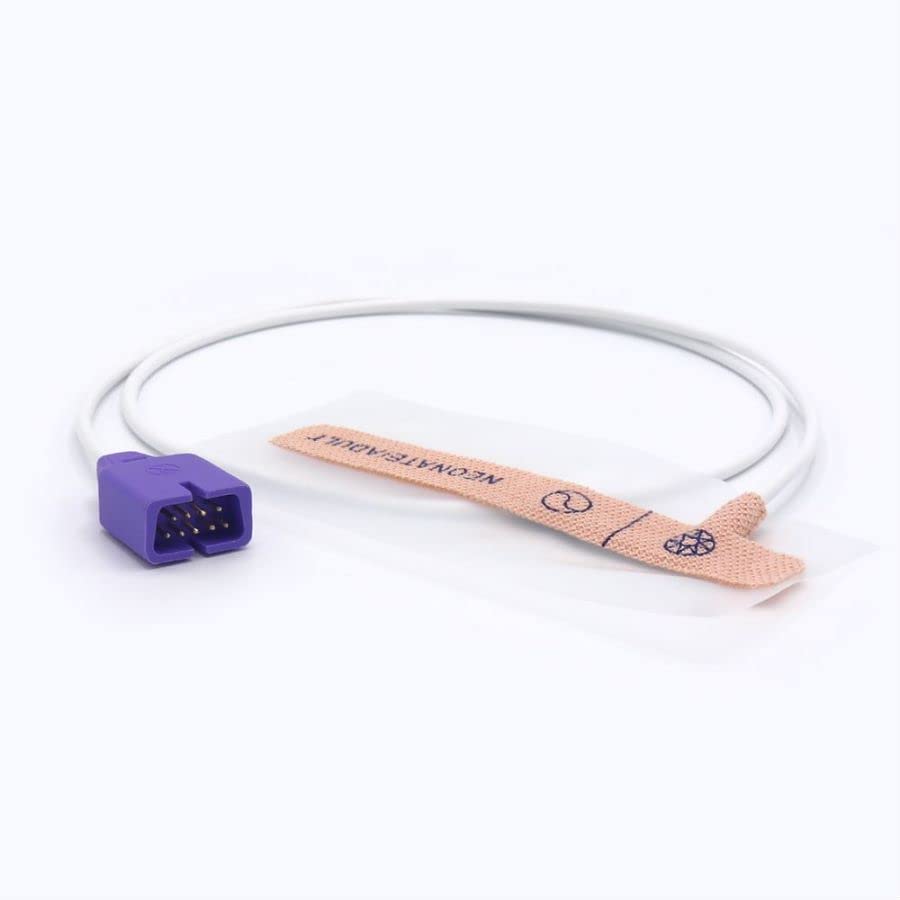 12pcs Compatible Nellcor Disposable Neonatal Adult Spo2 Sensor Probe Oximax for Nellcor 9 Pins MAX-N Probe 3.2 ft