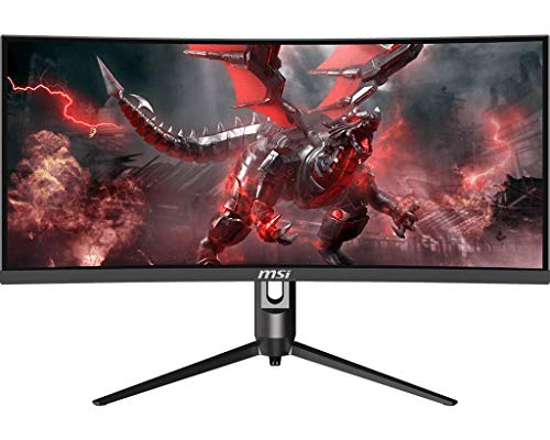 MSI Full HD Non-Glare 1ms 2560 x 1080 Ultra Wide 200Hz Refresh Rate HDR Ready USB/DP/HDMI Smart Headset Hanger FreeSync 30”Gaming Curved Monitor (Optix MAG301CR) - Black