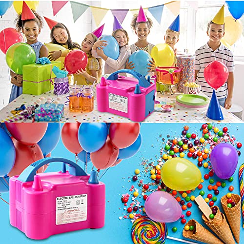 Gresus Electric Balloon Pump,110V 600W Portable Dual Nozzle Quick-Fill Balloon Inflator/Blower for Party Decoration