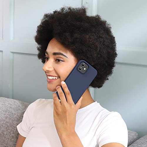 Miracase Compatible with iPhone 12 Phone Case and iPhone 12 Pro Phone Case 6.1 inch(2020),Liquid Silicone Gel Rubber Full Body Protection Shockproof Drop Protection Case(Navy Blue)