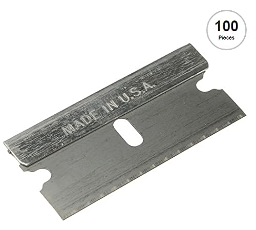 FitAll - 100 Pack Razor Blades-Replacement Razor Blades Single Edge, (100 pack Single Edge Razor Blades) Made in USA!!
