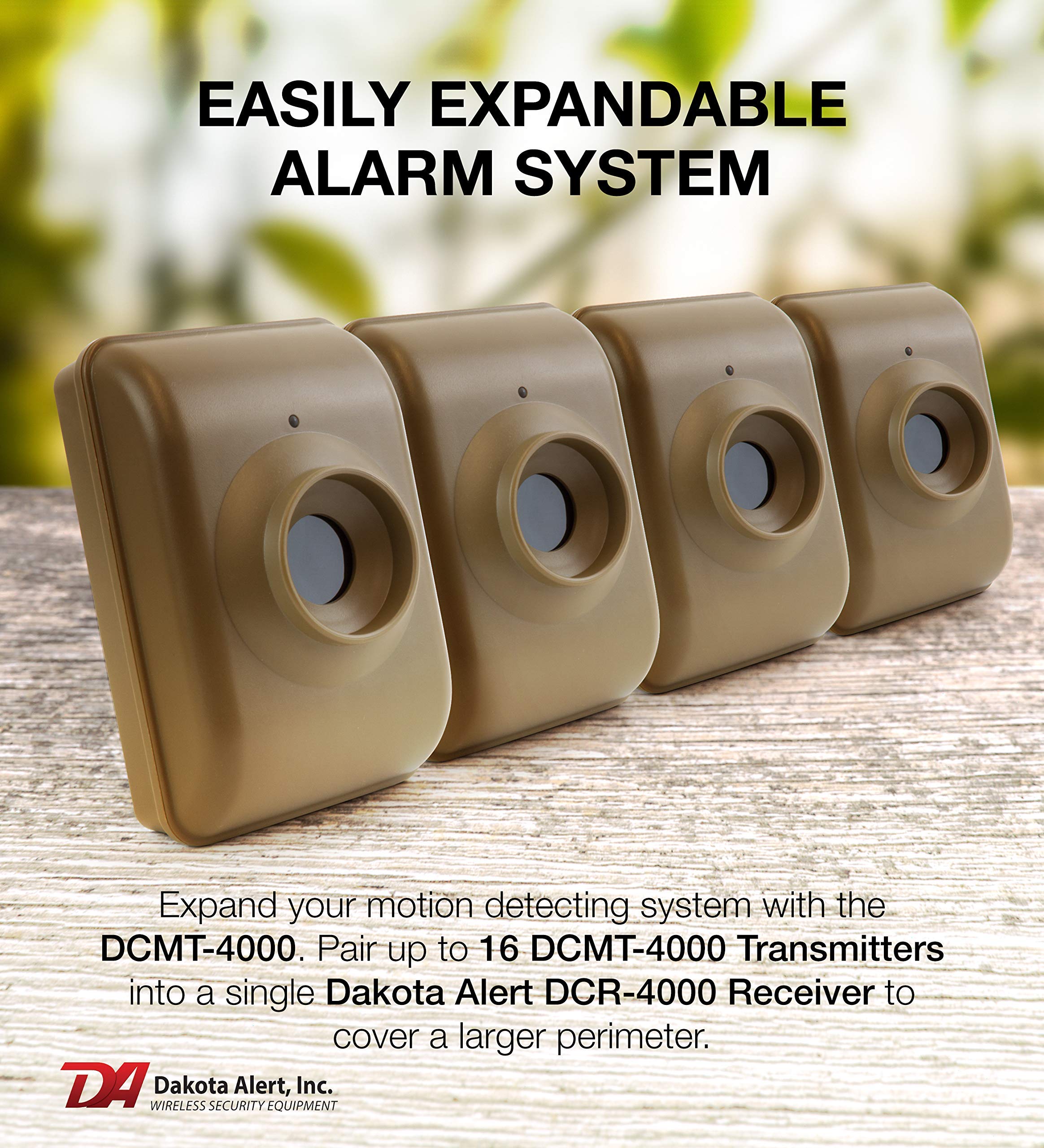 Dakota Alert DCMT-4000 Passive Infrared Motion Detector Transmitter - Wireless Driveway Alarm System for Home Security and Proximity Sensor (Renewed)