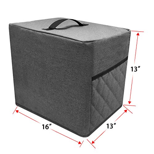 Air Fryer Dust Cover with 2 Accessory Pocket,Waterproof,Easy cleaning (FIT FOR 5-6 QUART, Gray)