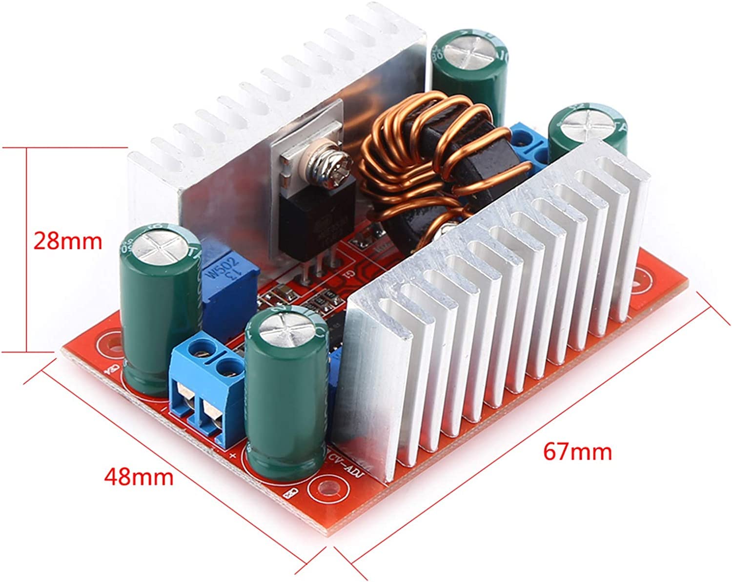 400W DC-DC Constant Current Boost Converter Step-up Power Module LED Driver 8.5-50V to 10-60V Boost Power Converter for Electric Equipment/Digital Products