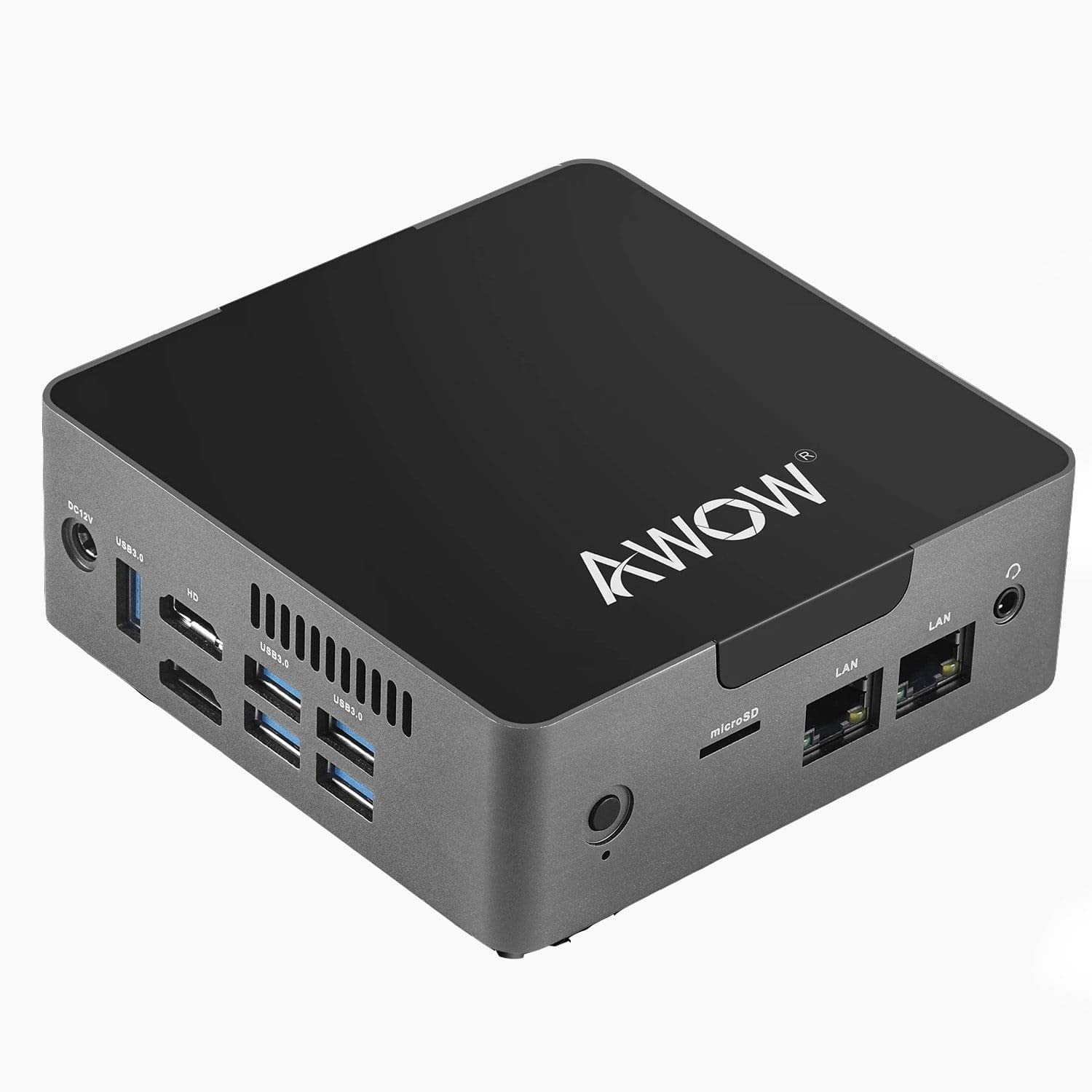 AWOW AK34 Mini PC Windows 10 Mini Desktop Computer Intel Celeron N3450/6GB DDR4/128GB SSD/Dual LAN/HDMI/Dual-Band Wi-Fi/Bluetooth/4K HD