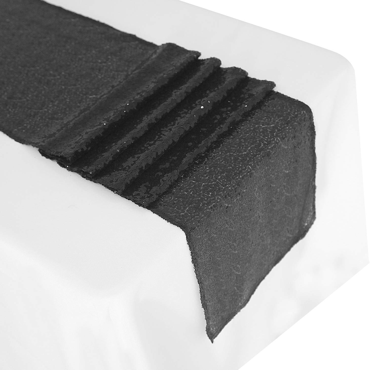 12x72 Inch Peomeise Sequin Table Runner for Party Event Decorations