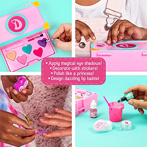 Love, Diana Magical Make-Up Set by Horizon Group USA, Play Dress Up Makeup, Create DIY Lip Balms, Includes Over 20 Cosmetic Accessories, 250+ Stickers, Reusable Makeup Case & More, Multi