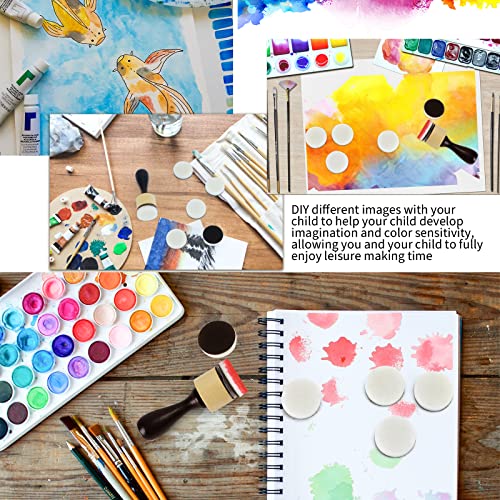 55 Pack Mini Ink Blending Tool Set, 3 PCS Round Alcohol Ink Applicator Tool 52 PCS Replacement Sponge Domed Foam Pads, Embossed Ink Splashing Pictures Card Making