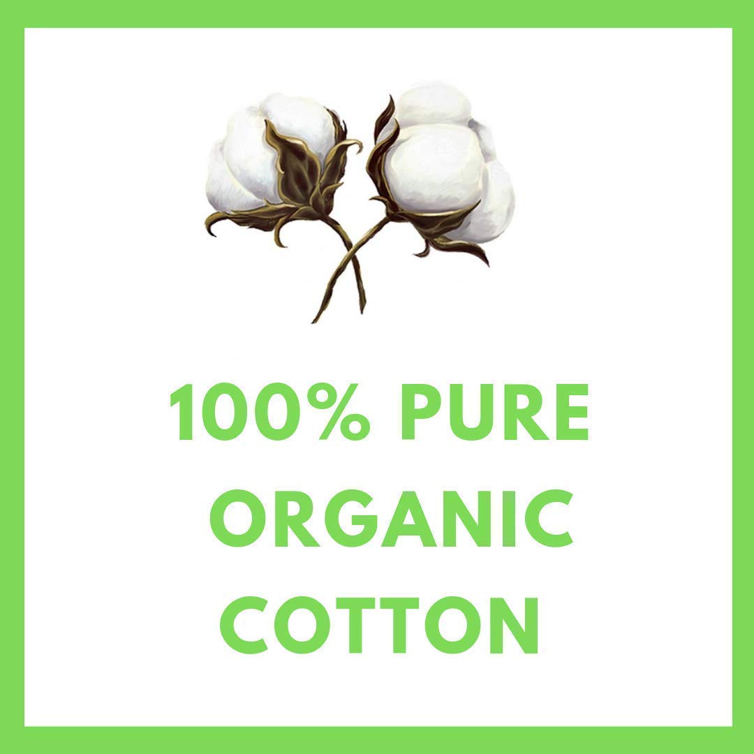 Baby Organic Large Dry Pads 100% Cotton Squares for Baby Care Diapering (120 Count)
