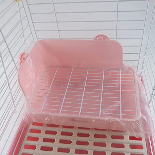 50 Pieces Disposable Cage Liners Disposable Rabbit Cage Liners Guinea Pig Cage Liner Bag Plastic Cage Liners Rabbit Litter Box Bag Small Animals Bedding Litter Pan Bag(60x40cm, Transparent)