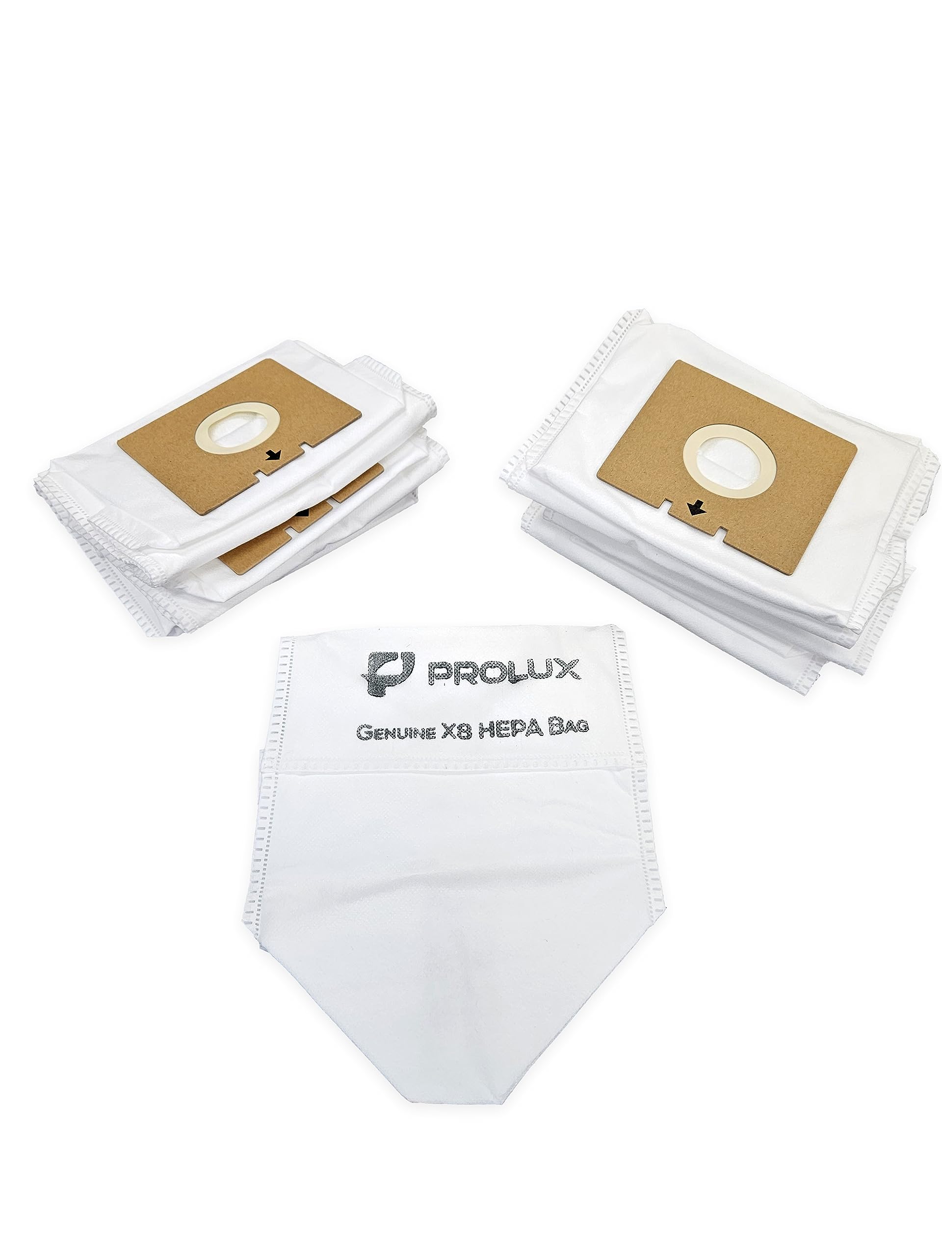 10pk Bags for Prolux X8 Backpack Vacuum Cleaner, Genuine HEPA Filtration, Direct Fit, Disposable, Designed in the USA