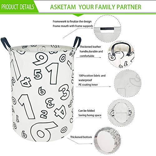 ASKETAM Baby Laundry Basket, Durable, Large Capacity, Lightweight, Portable, Waterproof