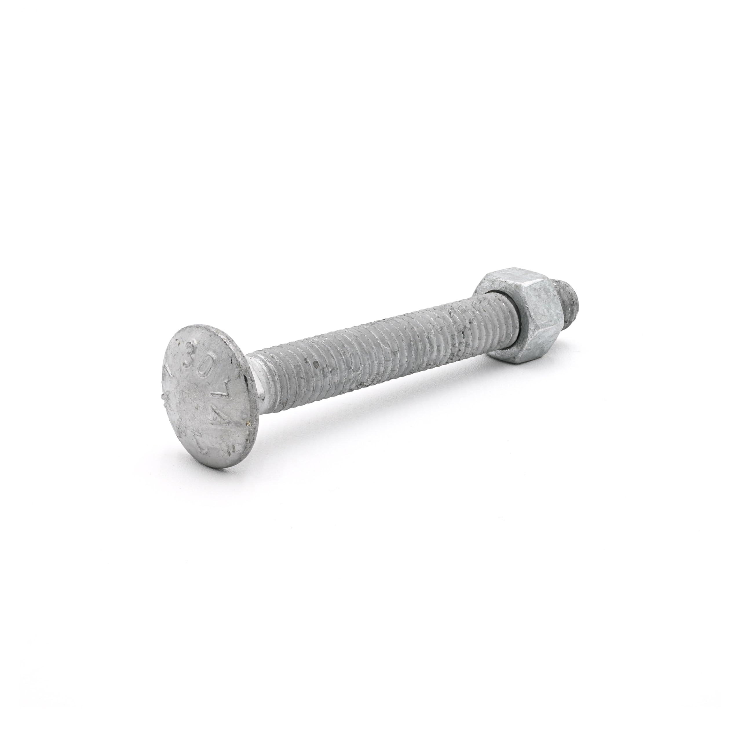 3/8"-16 x 1-3/4" Hot Dipped Galvanized Carriage Bolt w/Nuts, Grade A, Full Thread, Quantity 50 - by Fastener Depot, LLC
