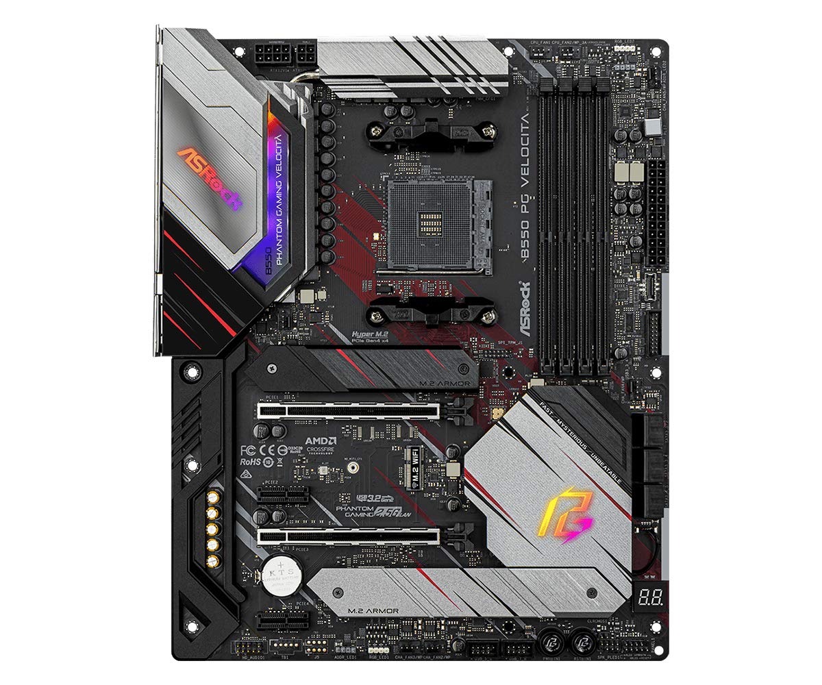 ASRock B550 PG Velocita Supports 3rd Gen AMD AM4 Ryzen/Future AMD Ryzen Processors Motherboard