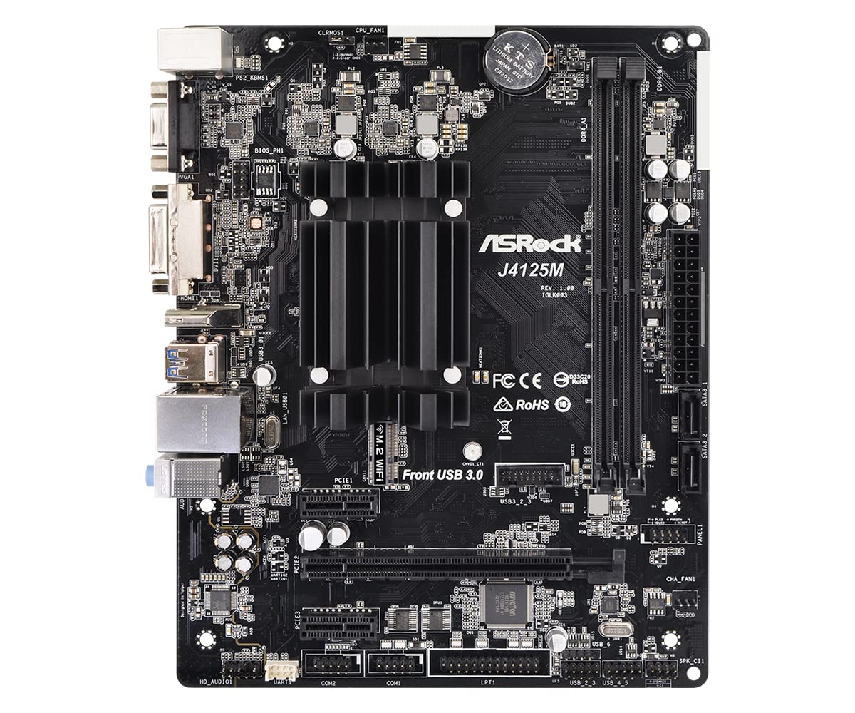 ASRock J4125M Intel® Quad-Core Processor J4125 (Up to 2.7 GHz) Motherboard