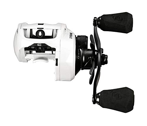 13 FISHING - Concept C2 - Low-Profile Baitcast Fishing Reel - 7.5:1 - Left Hand Retrieve (Fresh+Salt) - C2-7.5-LH, White