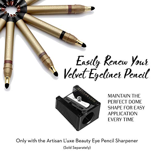 Artisan L'uxe Beauty Velvet Jumbo Eyeliner Pencil - Smokey Eyes in 3 Minutes - Water-Proof, Smudge-Proof, Long-Lasting - Age-Defying Essential Oils - Tempt (Shade: Deep Plum)