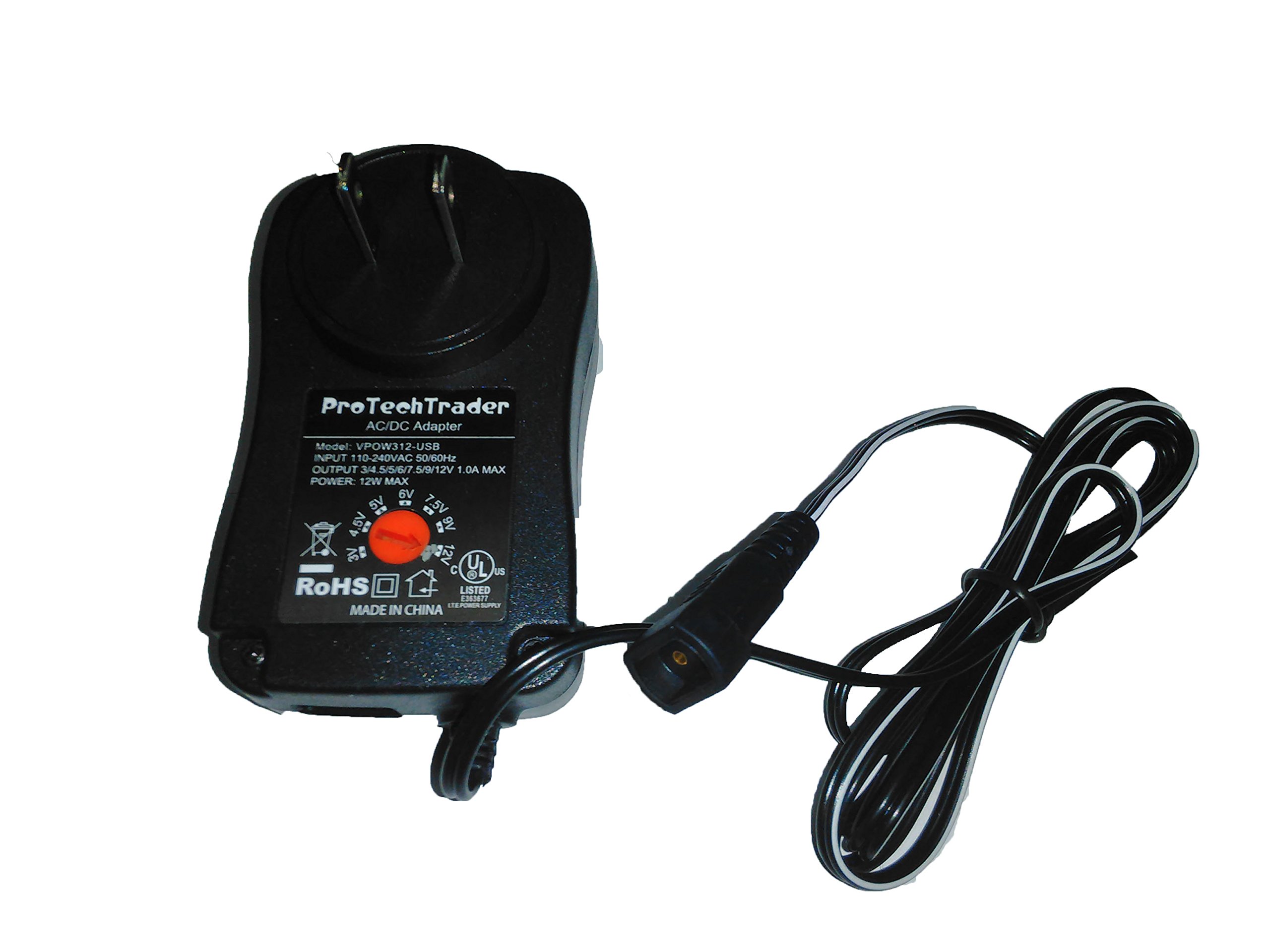 3vdc -12 volt Universal AC/DC Power Adapter USB Port | 8 Reversible Polarity Positive or Negative Tips Center Tip 3v 4.5v 5v 6v 7.5v 9v 12v 1a 12w Transformer 5.5mm 2.5mm 2.1mm 3.5mm 4.0mm 5.0mm 1.7mm