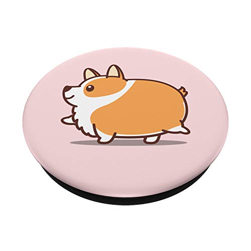 Cartoon Cute Dog Lovely Funny Dog Corgi Fat Walking PopSockets PopGrip: Swappable Grip for Phones & Tablets