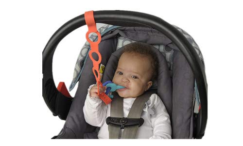 4PK Toy Safety Straps, Stretchable Silicone Pacifier Clips Baby Toddler Bottle Toy Harness Straps for Strollers, High Chair, Shopping Trolley,Cars,Hanging Baskets,Cribs,Bags
