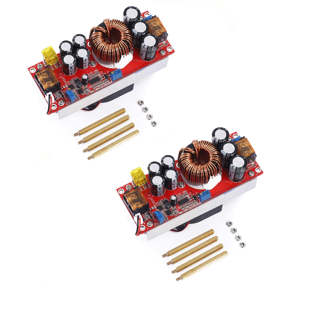 1500W 30A DC-DC Boost Converter DIY Step-up Boost Constant Stream Power Supply Module Board in 10-60V Out 12-90V Electric Unit Module (2X)