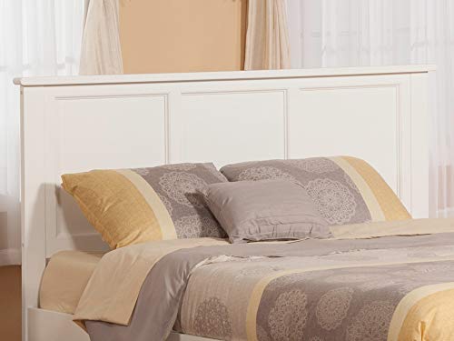 AFI Madison King Headboard with Turbo Charger in White