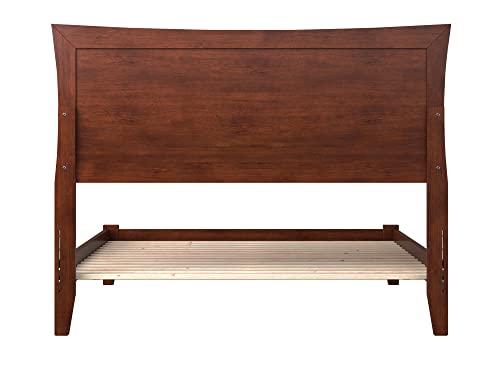 AFI Metro Full Platform Bed with Open Footboard and Turbo Charger in Walnut