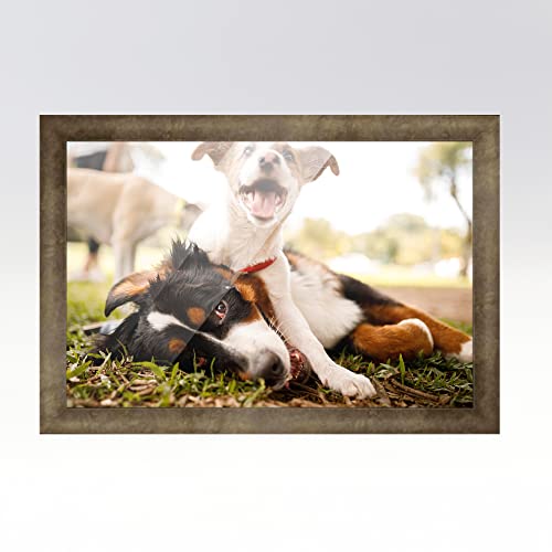 22x30 Frame Silver Real Wood Picture Frame Width 1.25 Inches | Interior Frame Depth 0.5 Inches | Diem Minimalist Photo Frame Complete with UV Acrylic, Foam Board Backing & Hanging Hardware