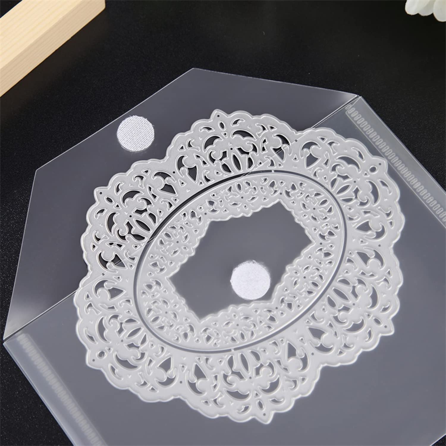 20Pcs Rubber Magnetic Sheets 0.5mm Thickness with Clear Stamp Die Storage Pockets 48 Label StickerResealable Plastic Storage Pocket Large Envelope Case Cutting Dies Stencil Organizer forCard Making