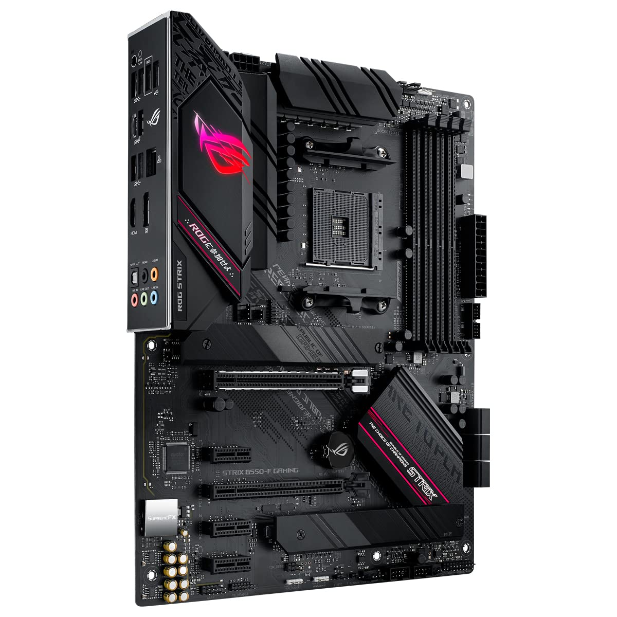 ASUS ROG Strix B550-F Gaming Motherboard Gaming ATX, AMD B550, Socket AM4, DDR4, PCI 4.0, Intel 2.5GB LAN, 2xM.2, ASUS Optimem II, USB 3.2 Gen 2, Aura Sync RGB, Black