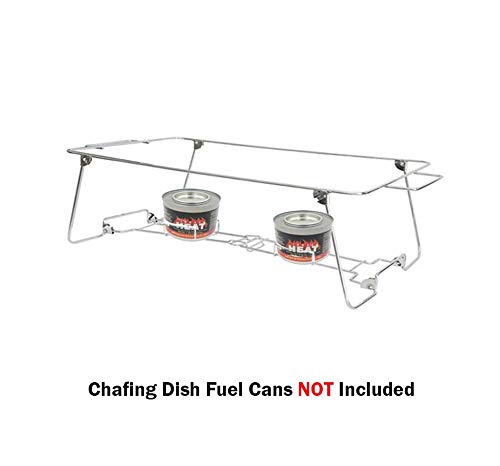 6 Pack Buffet Wire Rack Folding Chafing Stand Chrome Frame Serving Trays Food Warmer | Easy Foldable Collapsible for Storage & Reuse for Home Party, Wedding and Birthday Party Event Catering Supplies