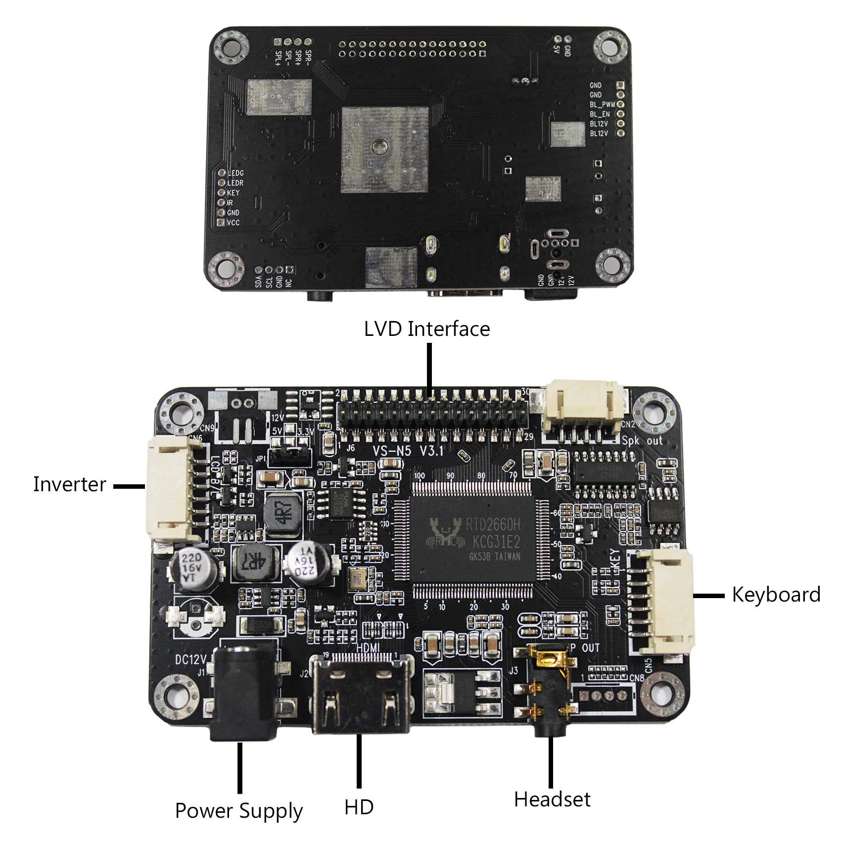 VSDISPLAY 10.4" 10.4 Inch 1024X768 HD 500nit IPS LCD Display VS104T-003A with HD-MI Audio LCD Controller Board