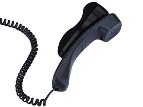 1InTheOffice Telephone Handset Shoulder Rest, Phone Cushion Gel Padded Black, 1 Pack
