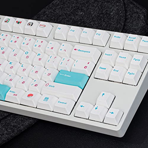 135 Keys Japanese Sushi Keycaps Cherry Profile Dye-Sub PBT Keycap Compatible with GH60 / GK64 / GK61 / 68/87/104 for Mechanical Gaming Keyboard Gateron Kailh Cherry MX Switches