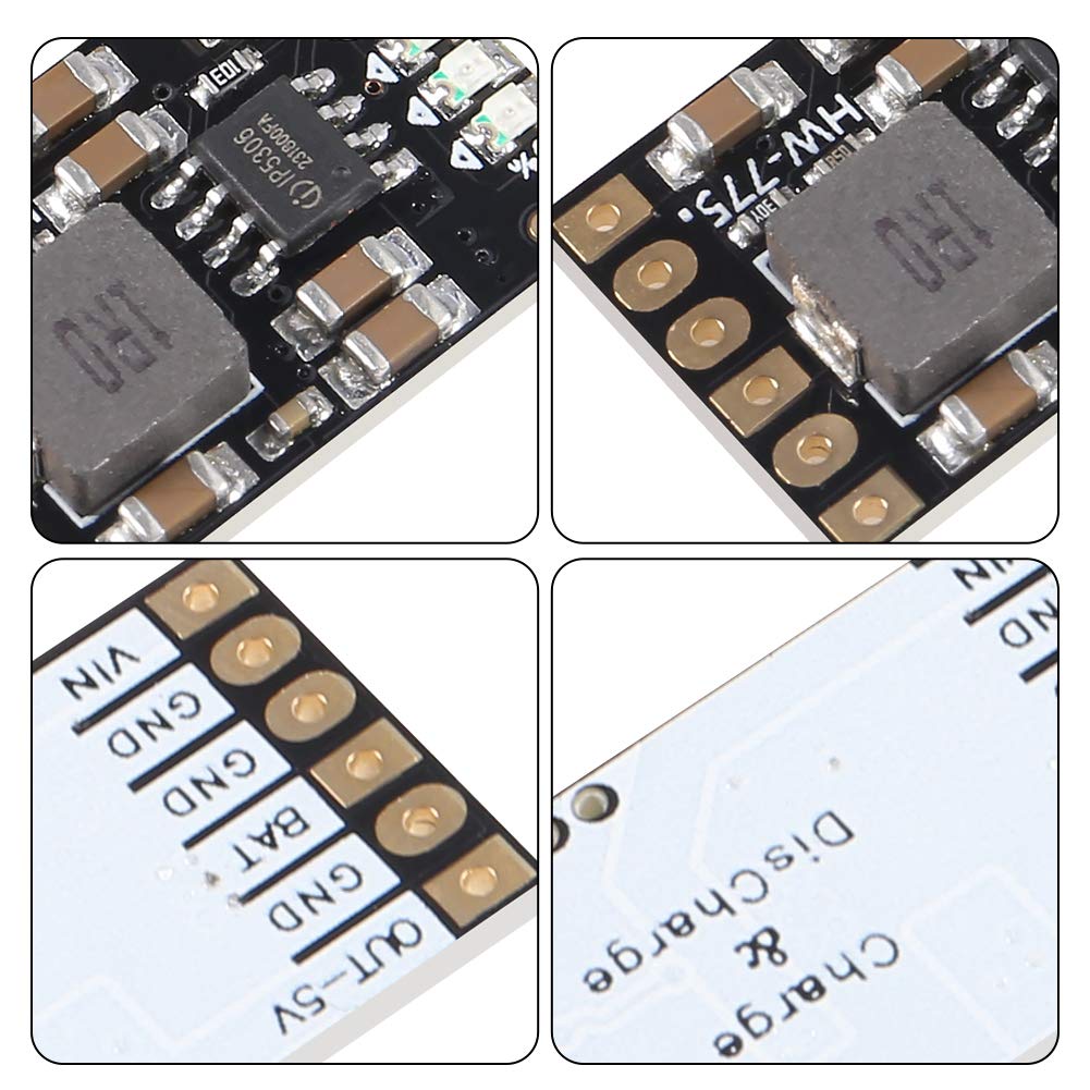 8PCS 2A 5V Charge Discharge Integrated Module 3.7V 4.2V for 18650 Lithium Battery Charging Boost Mobile Power Supply Charge and Discharge Protection Converter Protection PCB Board Module